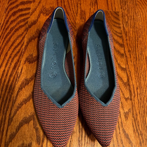 Rothy's | Shoes | Rothys Pointed Flats Blue Orange Limited Design ...